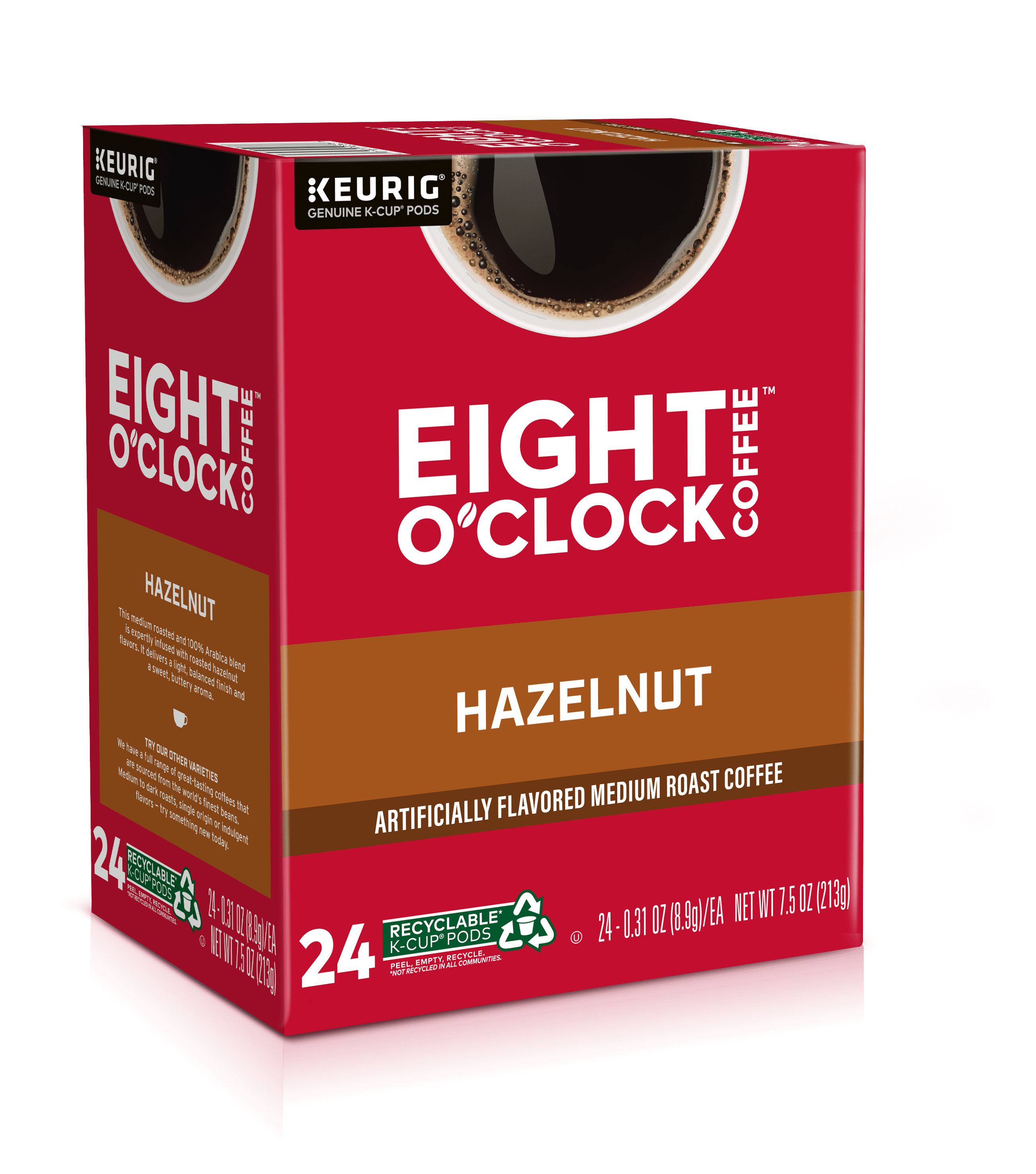 Eight O'Clock Hazelnut Medium Roast Coffee K-Cup Pods, 24 Ct. - Walmart.com