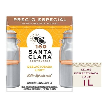 Leche Santa Clara deslactosada caja con 6 pzas 1 l c/u | Walmart en línea