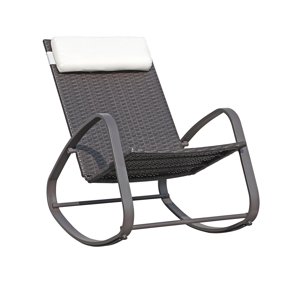 Malibu Rocking Handmade Lounge Chair ECO Natural Wicker Rattan Colonial ...