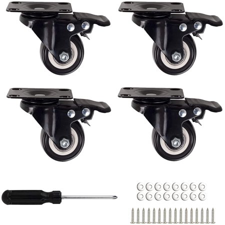 4 swivel castors for furniture 50mm, heavy-duty castors, furniture ...