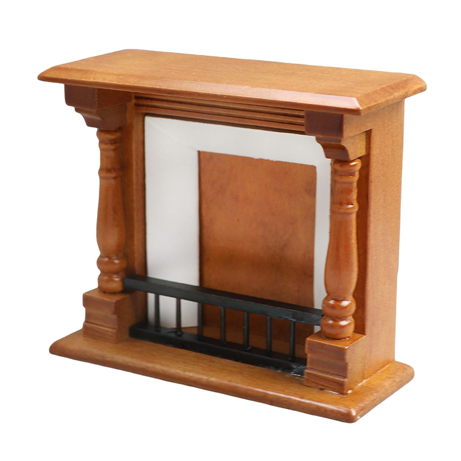 house Furniture Decoration TV en 1:12 Scale Fireplace for Dollhouses ...