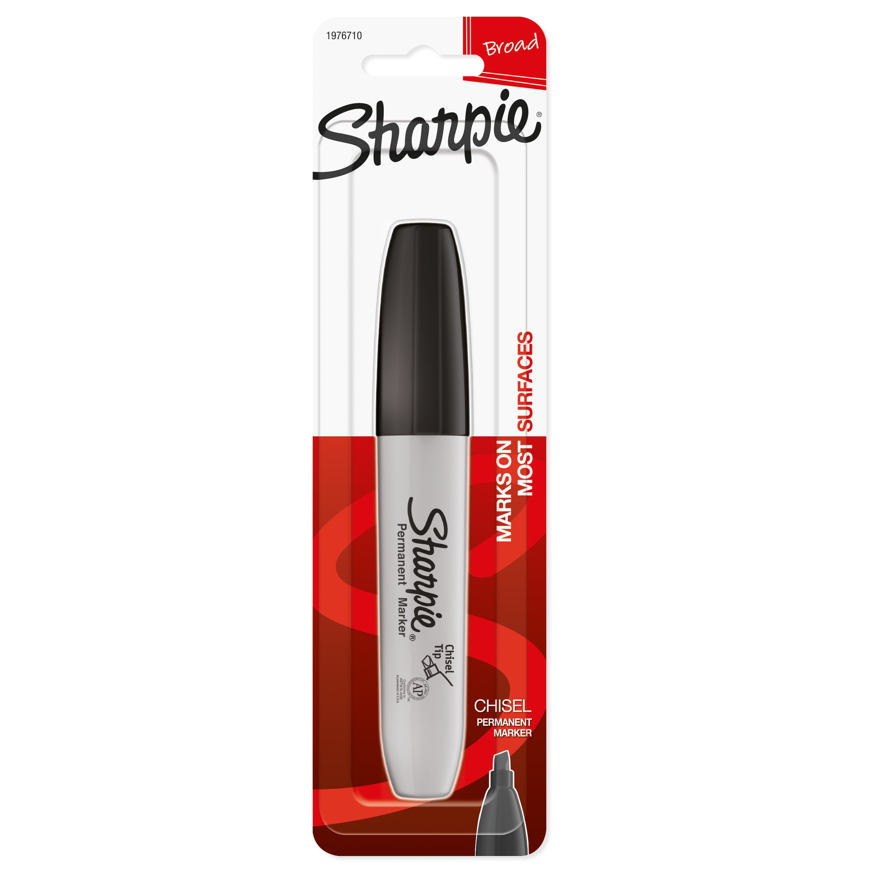 Sharpie Broad Chisel Black Marker, 1 Each - Walmart.com