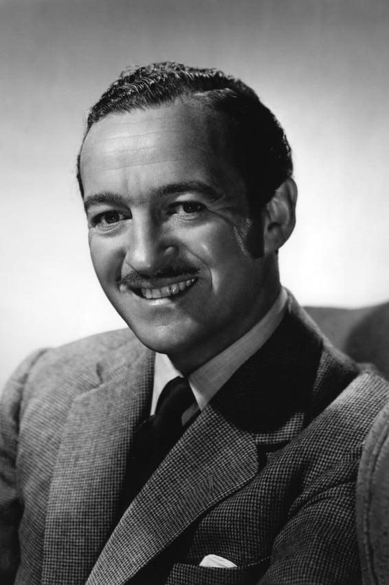 David Niven grinning seated in suit studio portrait 24x36 Poster ...