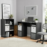 Mainstays 4-Cube Storage Desk, Black - Walmart.com