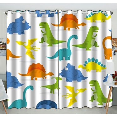 ECZJNT retro donut shape brown orange Blackout Window Curtain Drapery ...