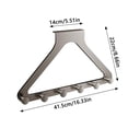 Wall Mounted Hooks Gun Gray, No Drilling Installation, for Entryway ...