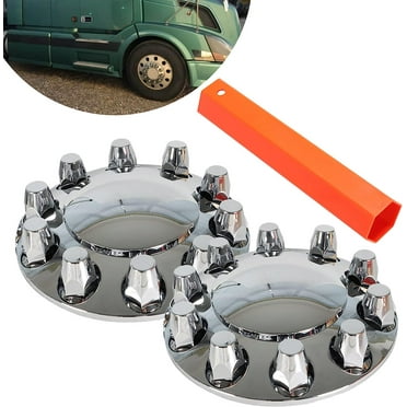 G-Plus Chrome Rear Wheel Axle Hub Cover Kit Semi ABS 33mm Nut Covers ...