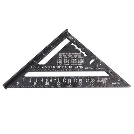 7 Inch Metric Aluminum Alloy Black Roofing Triangle Angle Protractor ...