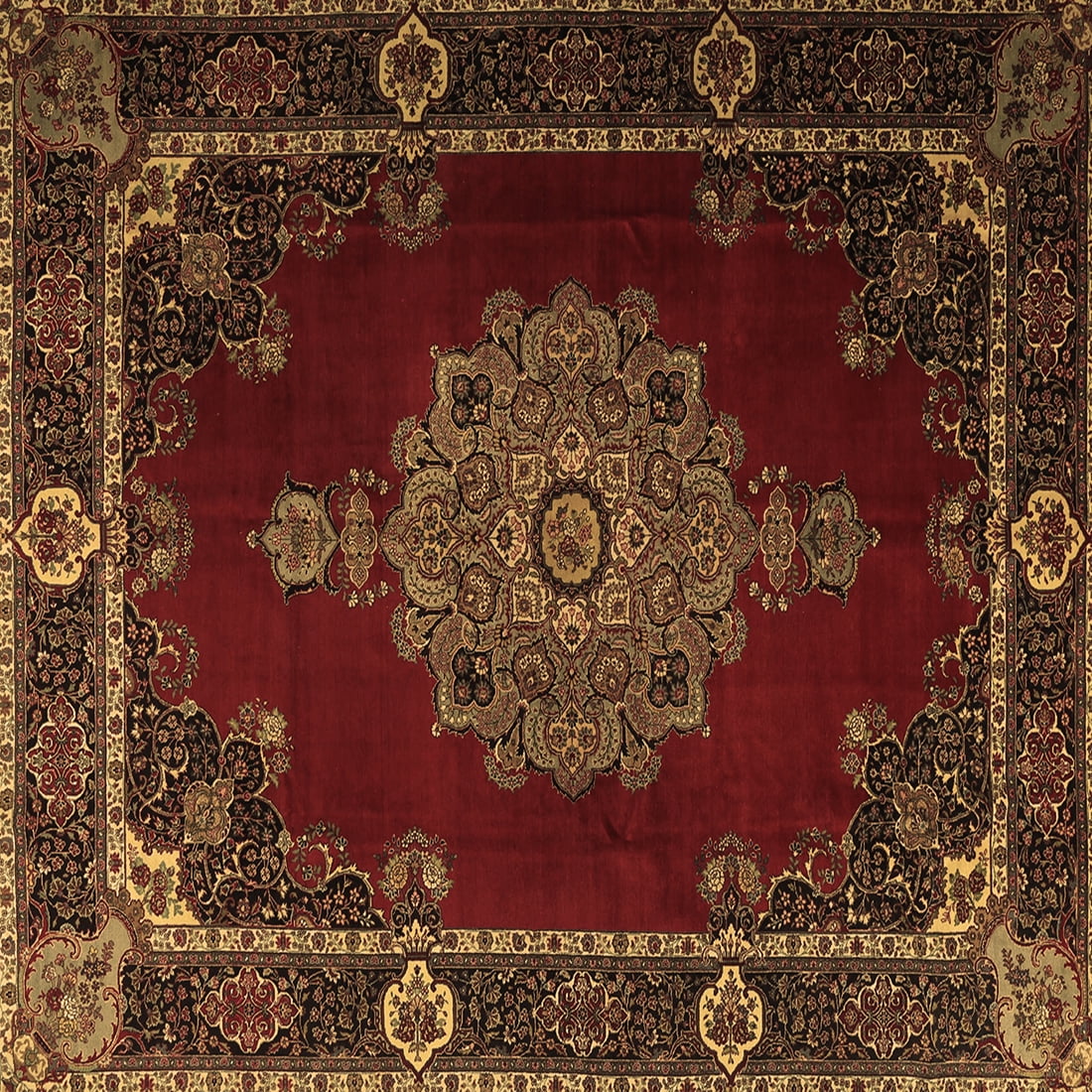 Ahgly Company Indoor Square Persian Brown Traditional Area Rugs, 5 ...