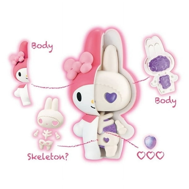 Sanrio Cinnamoroll Hello Kitty My Melody Kuromi Half-Skeleton Action Figures Assembled Model ...