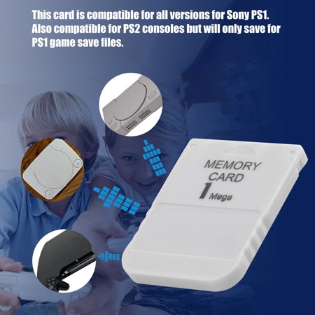 PS1 Memory Card 1 Mega Memory Card For Playstation 1 One PS1 PSX Game ...