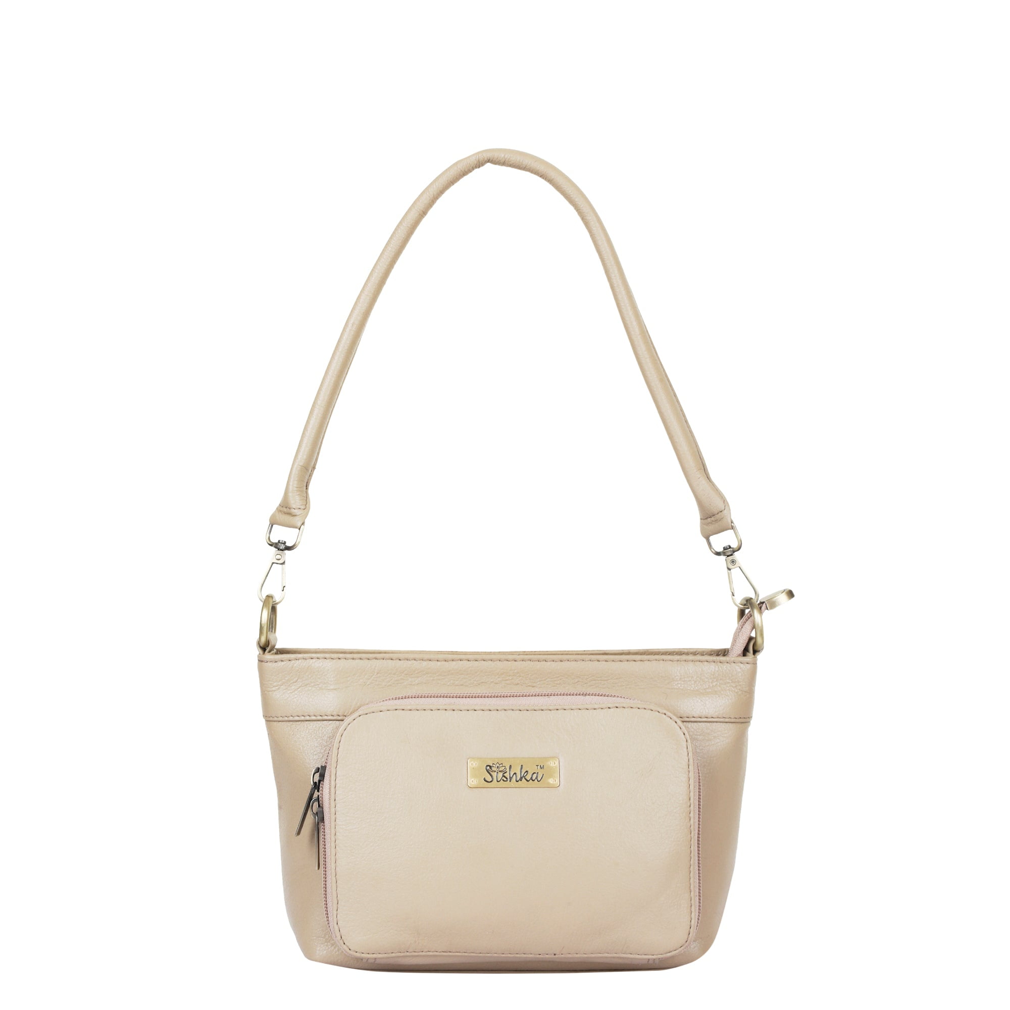 Click here for Sishka Warm Taupe Genuine Leather Ladies Bags - Co... prices