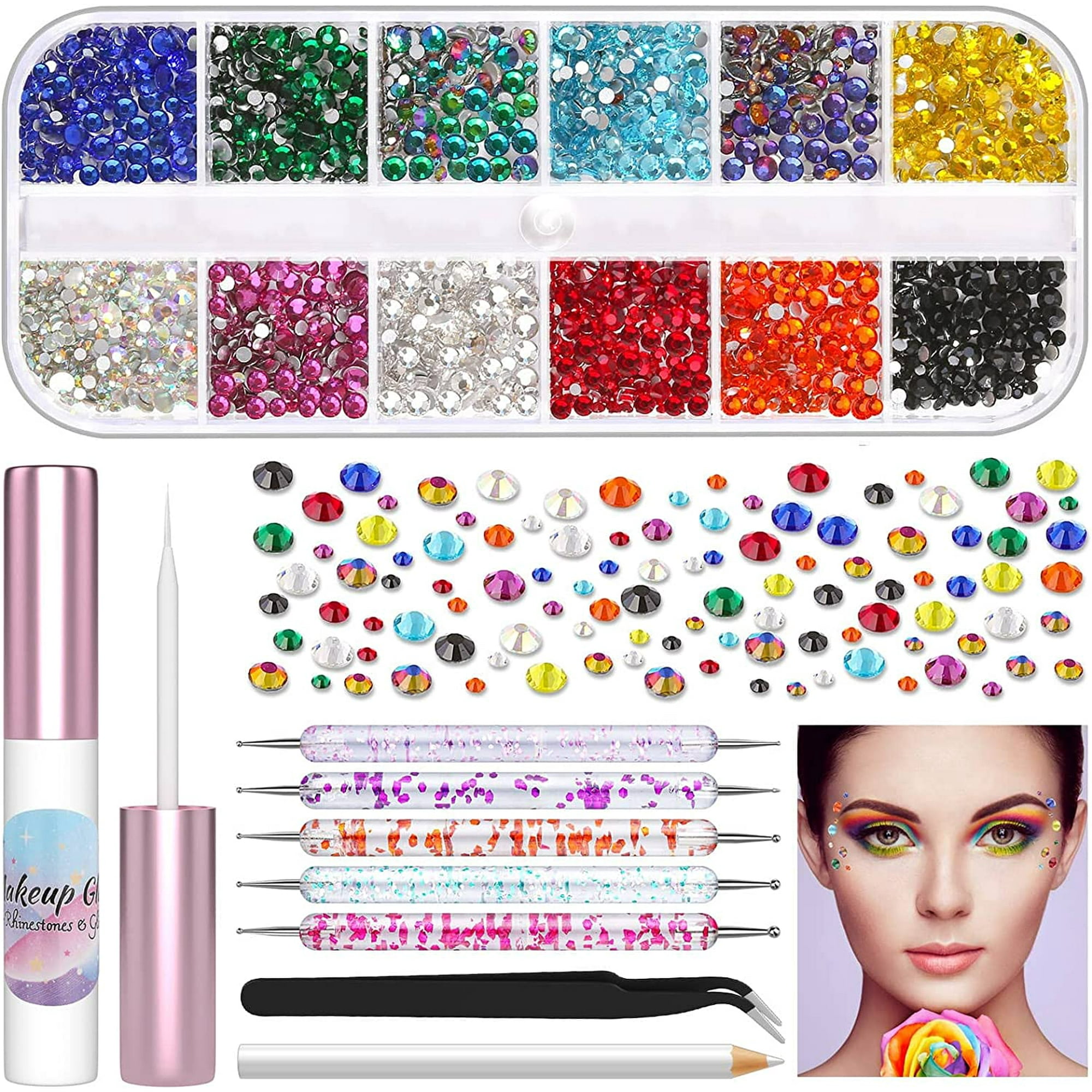 Click here for Hshdldf 3600pcs Face Gems Eyes Jewels With Glue Fo... prices