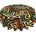 African Geometric Tribal Pattern Round Tablecloth 60 Inch for Indoor ...