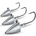 10Pcs Unpainted Jig Heads Swimbait Fishing Hooks Lures Striped Bass ...