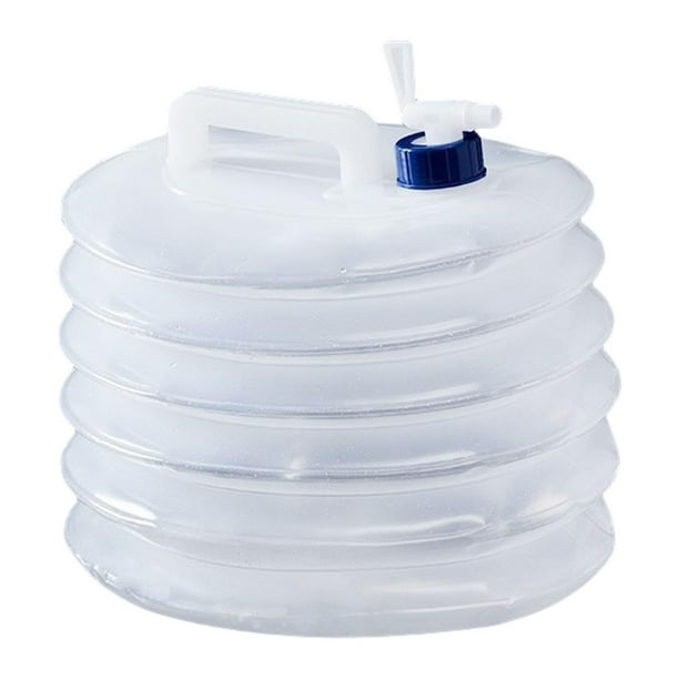 DYNWAVECA Collapsible Water Container Water Bucket Transparent with Tap Foldable Water Bottle ...