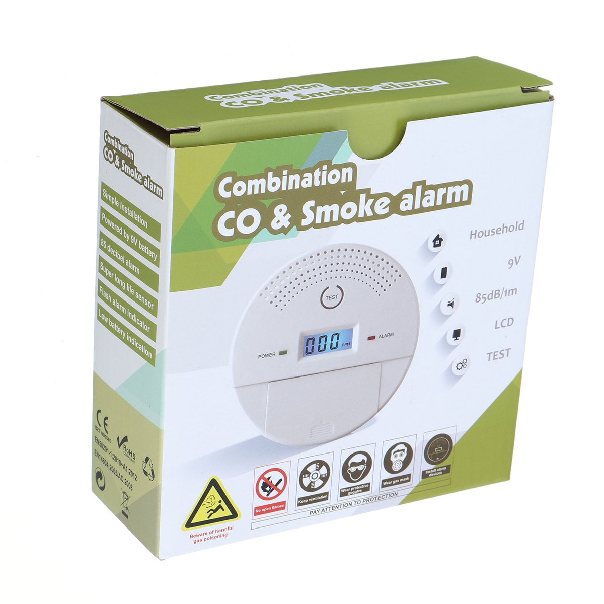 Buy Smoke and Carbon Monoxide Detector, Fire CO Smoke Alarm for Home ...