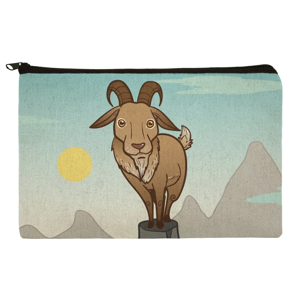Goat On Mountain Top Pencil Pen Organizer Zipper Pouch Case - Walmart.com