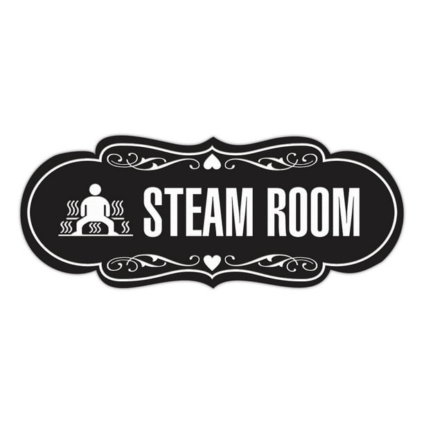 Signs ByLITA Designer Steam Room Sign (Black) - Large - Walmart.com