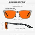 Blue Light Blocking Glasses for Men Women, Rectangle Frame with Anti ...