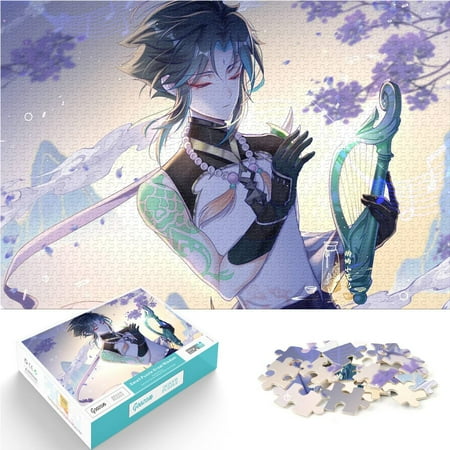 Genshin Impact Keqing 1000 Piece Circular Puzzle Brain Intelligence Challenge 26.5"x26.5" Great ...