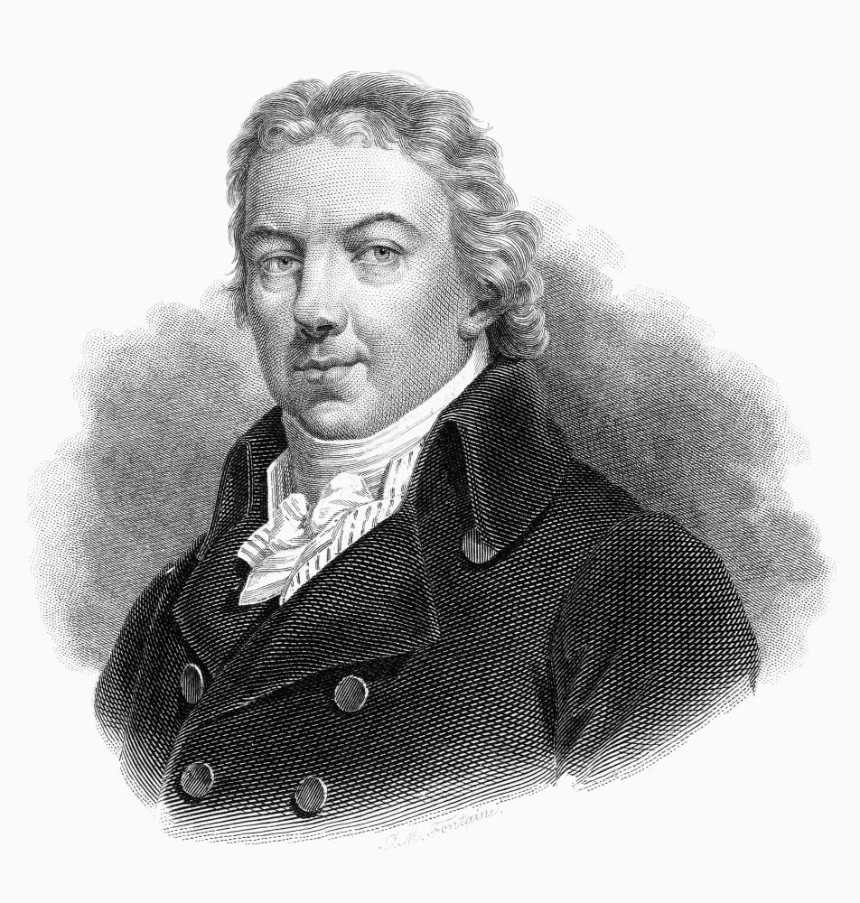 Edward Jenner (1749-1823). Nenglish Physician. Steel Engraving French ...