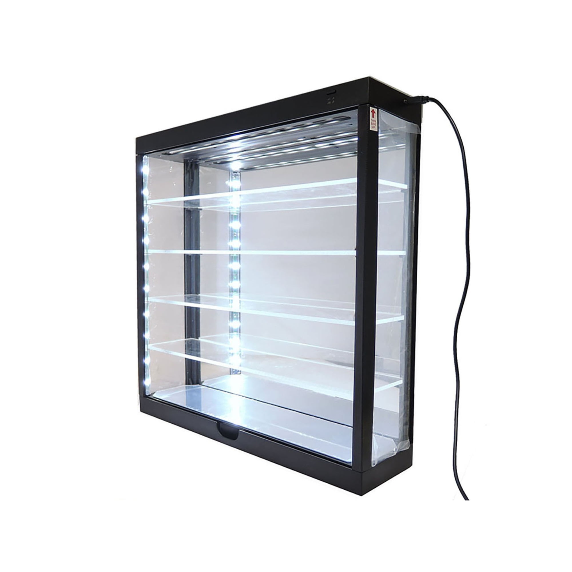 Showcase Wall Mount 5 Tier Display Case with Mirror Back Panel "Mijo ...