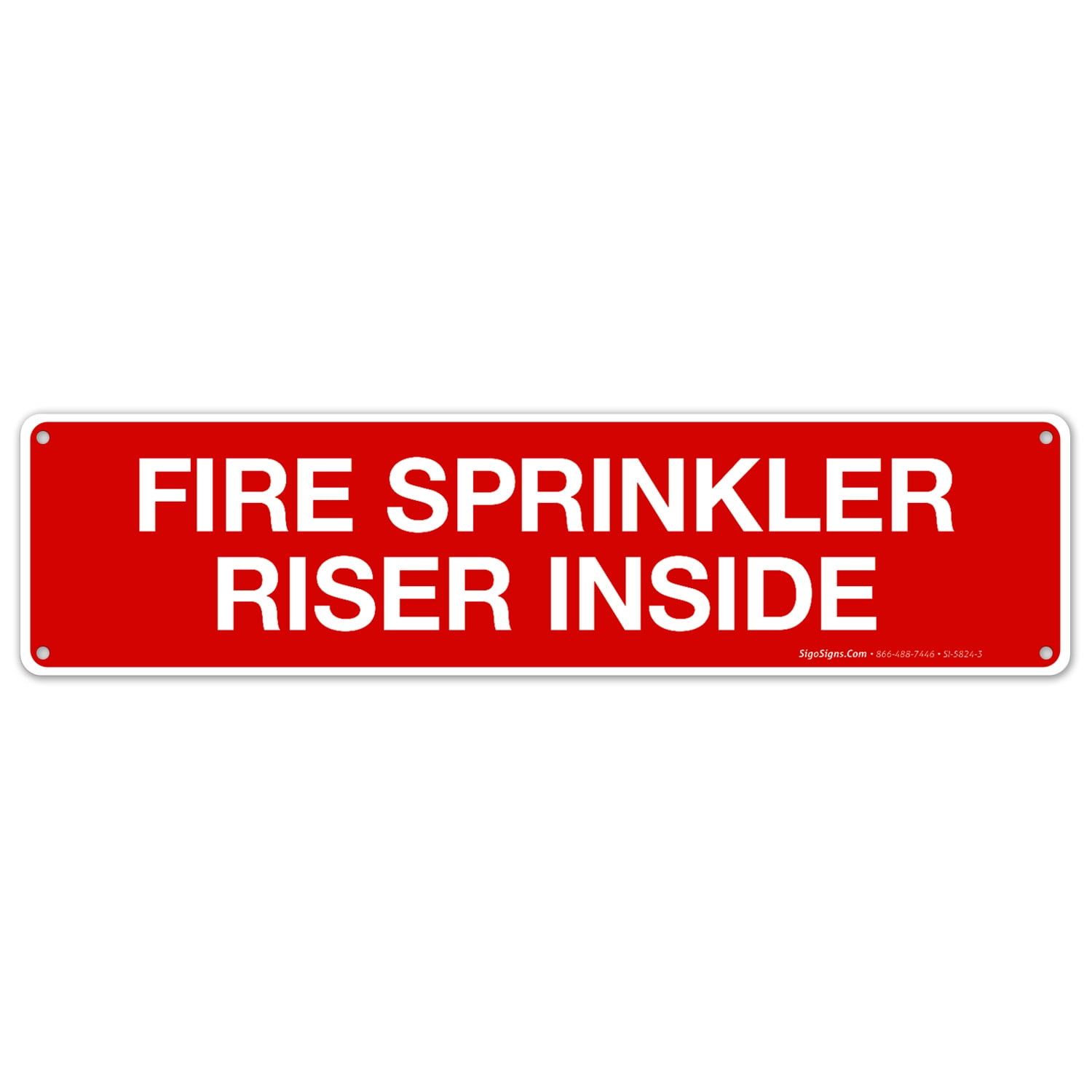 Fire Sprinkler Riser Inside Sign, Fire Safety Sign, - Walmart.com