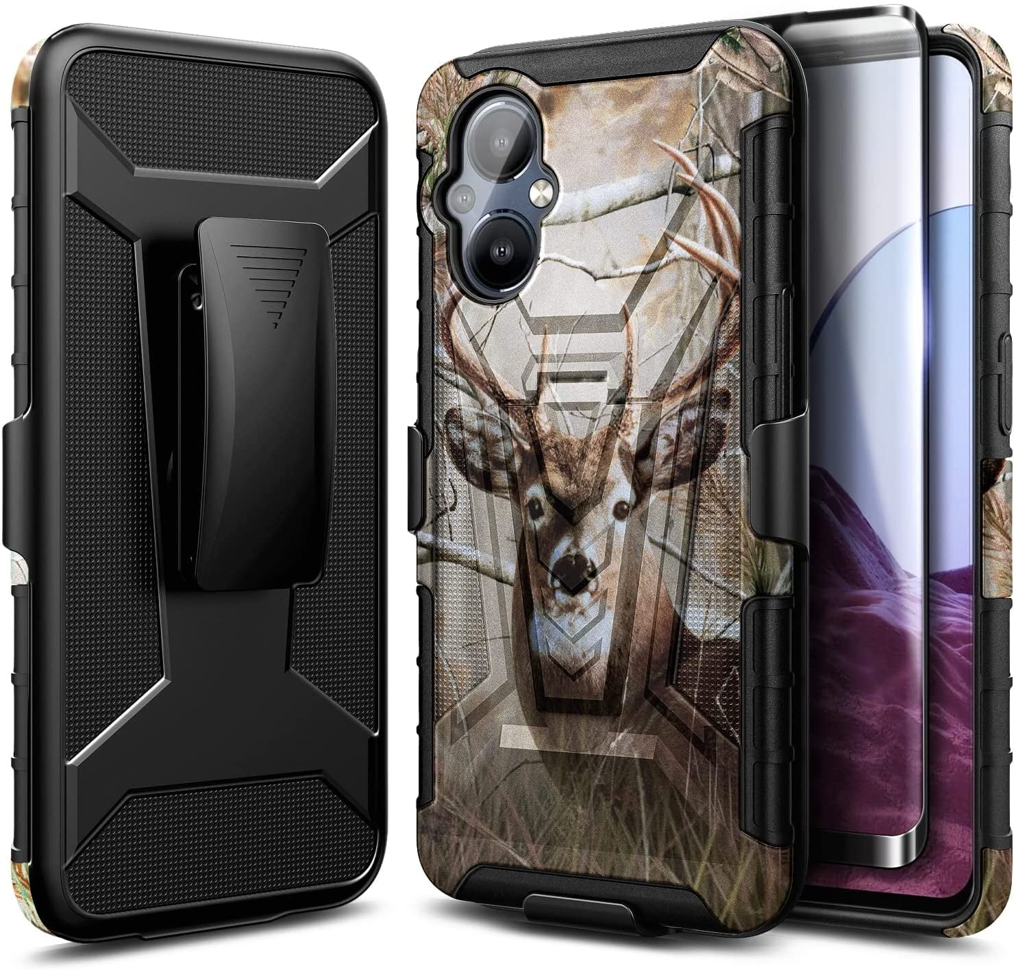 OnePlus Nord N20 5G Phone Case with Tempered Glass Screen Protector ...