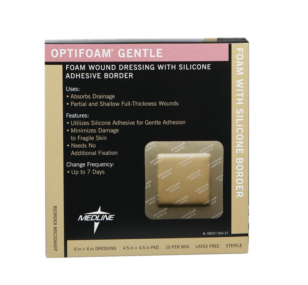 Medline OptiFoam Gentle Border Adhesive Dressings - Walmart.com