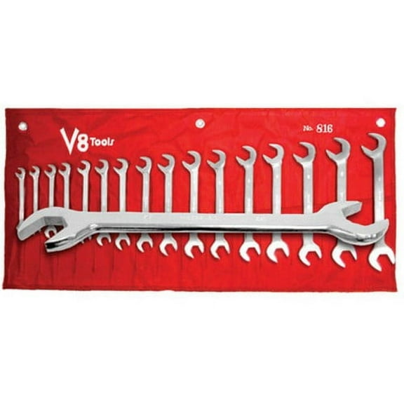V8 Tools Inc VT816 16 Piece Metric Angle Head Combo Wrench Set ...