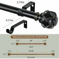 1 Inch Curtain Rod Telescoping Single Drapery Rod 28 to 48 Inches (2.3 ...