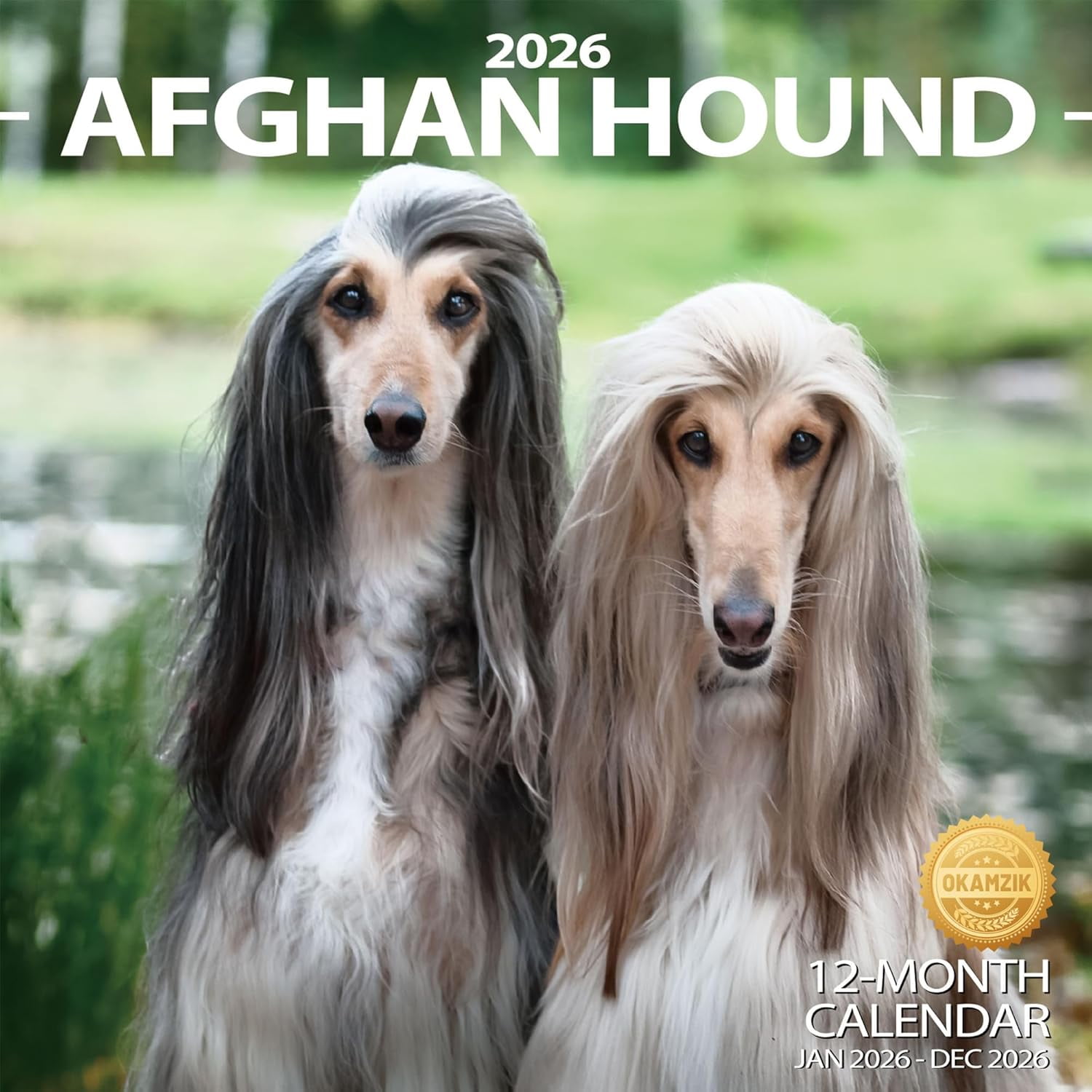 Click here for Okamzik 2026 Wall Calendar Afghan Hound Planner Ca... prices