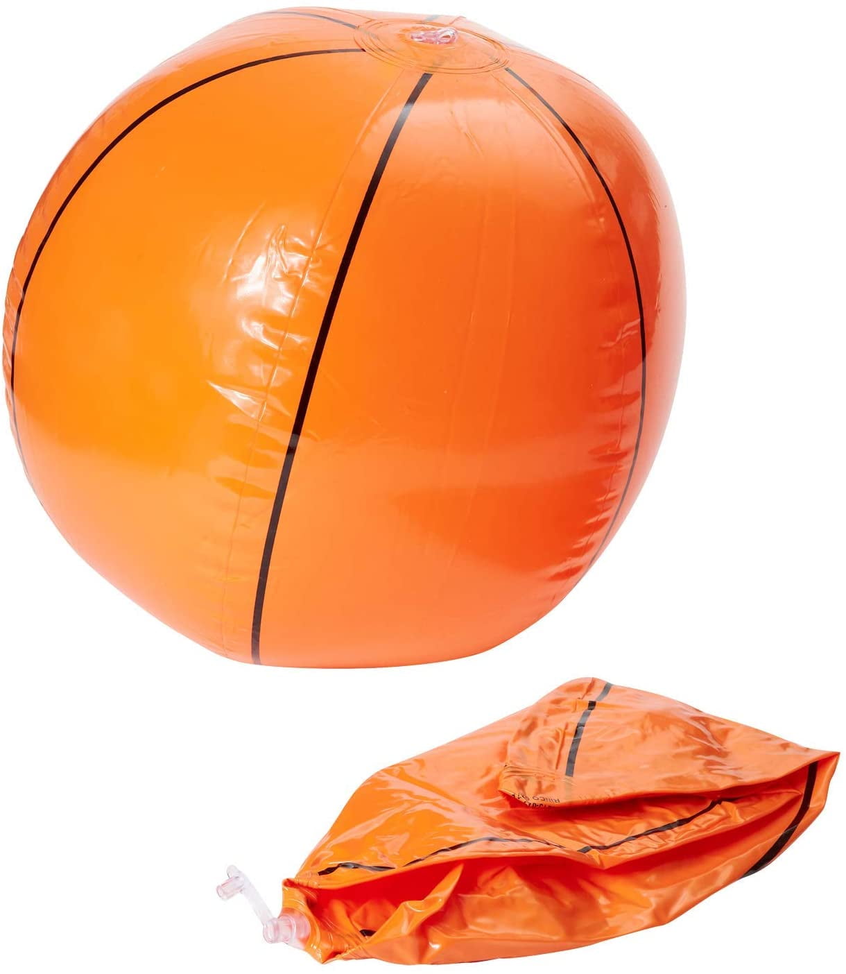 Kicko 11 Inch Inflatable Basketball - Set of 12 Orange Floating Balls ...
