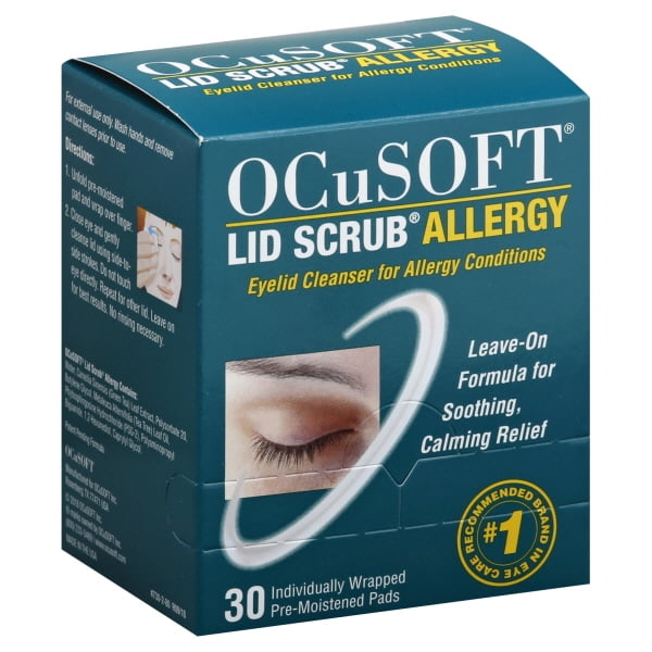 OCuSOFT Lid Scrub Allergy Eyelid Cleanser 30CT - Walmart.com - Walmart.com