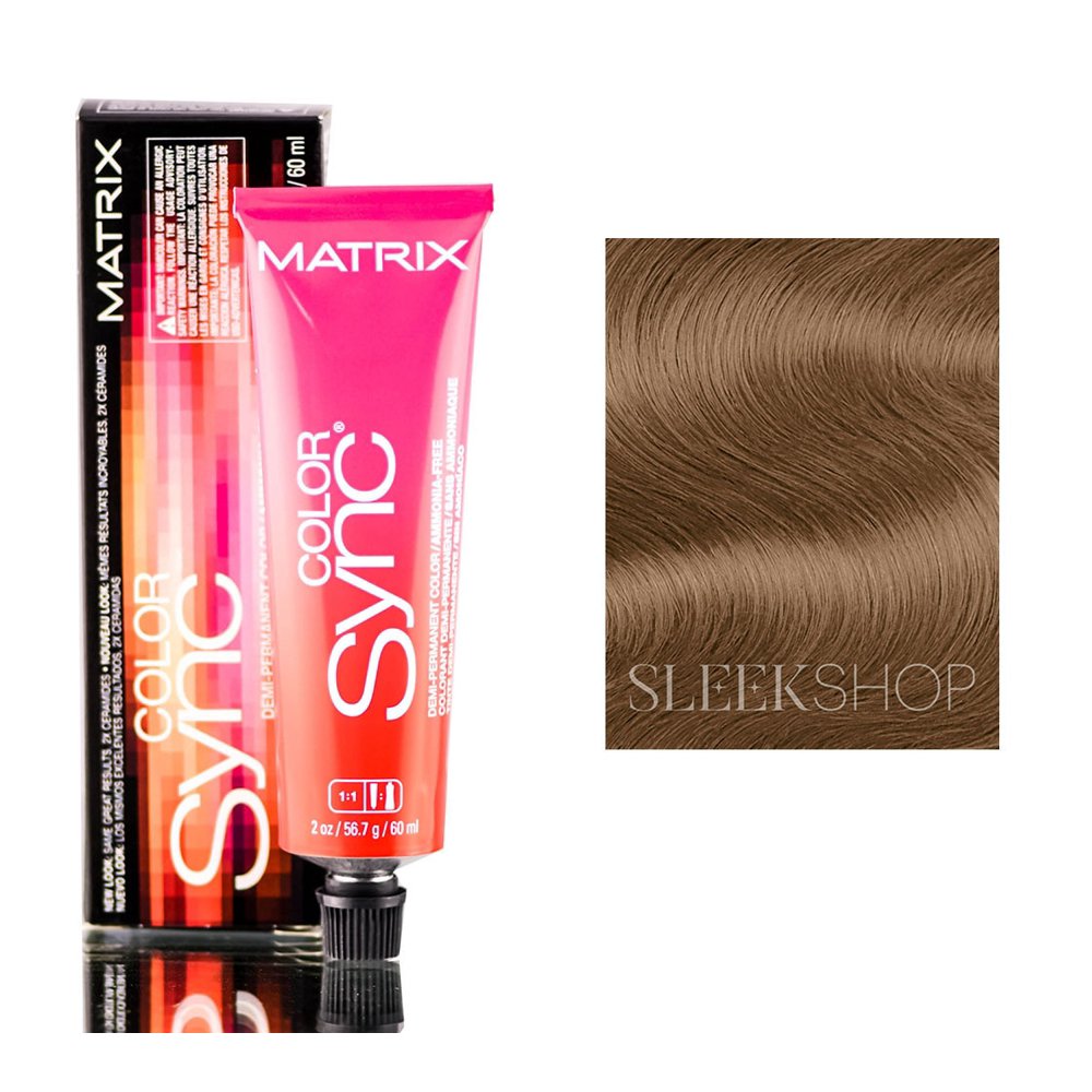 Matrix - Matrix Color Sync, Hair Color, Demi-Permanent Haircolor - 8A ...