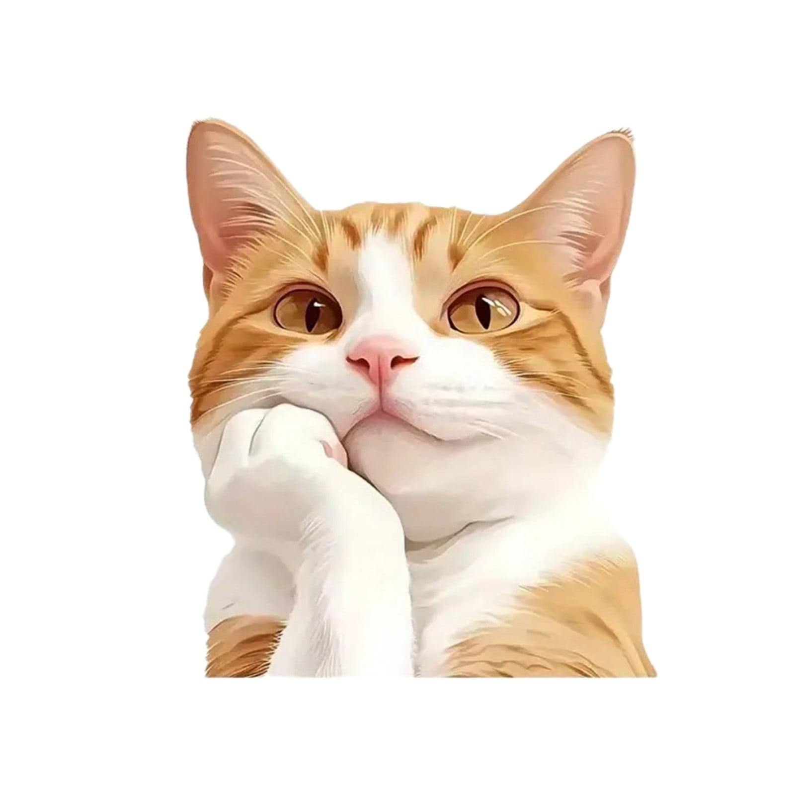 Click here for Qkdmdw A Cute Orange Cat Car Stickers Waterproof V... prices