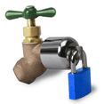 Conservco Commercial Brass Hose Bibb Lock with Padlock for Water ...