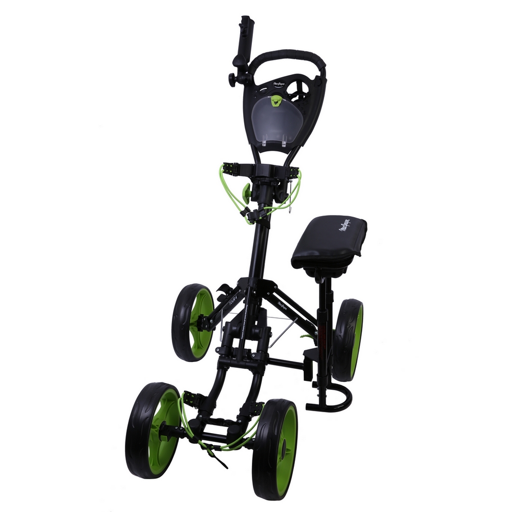 MacGregor Golf Deluxe VIP 4 Wheel Golf Cart With Seat - Black/Green ...