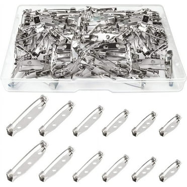 Uxcell 50Pcs Safety Bar Pins 22mm Adhesive Brooch Clasp Pin Backs for ...
