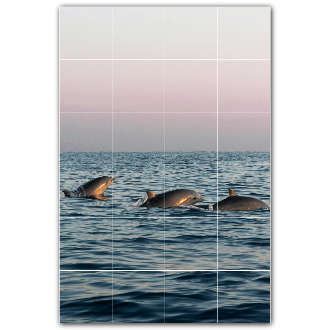 Picture-Tiles.com: Dolphin Ceramic Tile Wall Mural WAL500517-46M. 24"W ...