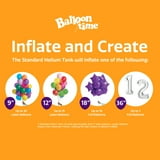 Balloon Time 9.5in Helium Tank Kit - Includes 30 Assorted Latex ...