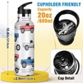ALAZA Retro Trucks Vehicles Pattern Stainless Steel Water Bottle Vacuum ...