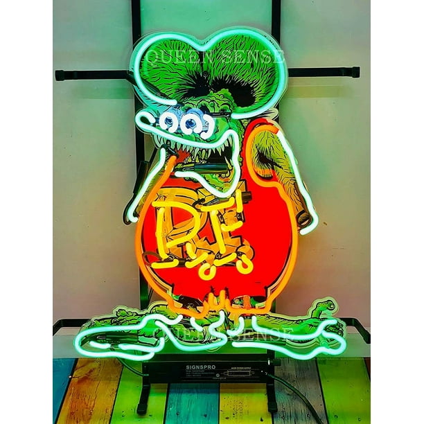 Queen Sense 20"x16" Rat Fink's Neon Sign HD Vivid Printing Handmade ...