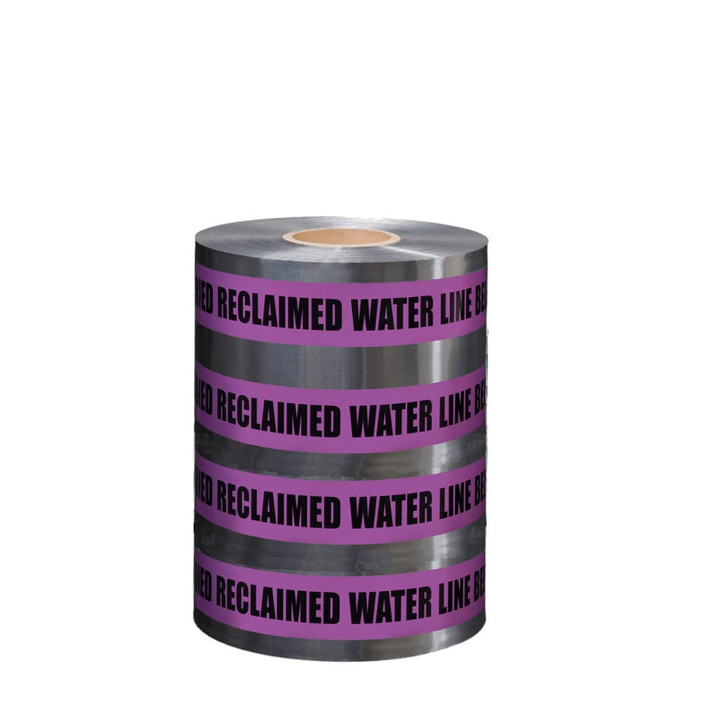 Detectable Underground Tape - Caution Buried Reclaimed Water Line Below ...