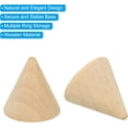 25x25mm Natural Wood Cone Ring Holder, 20 Pack Finger Jewelry Display ...