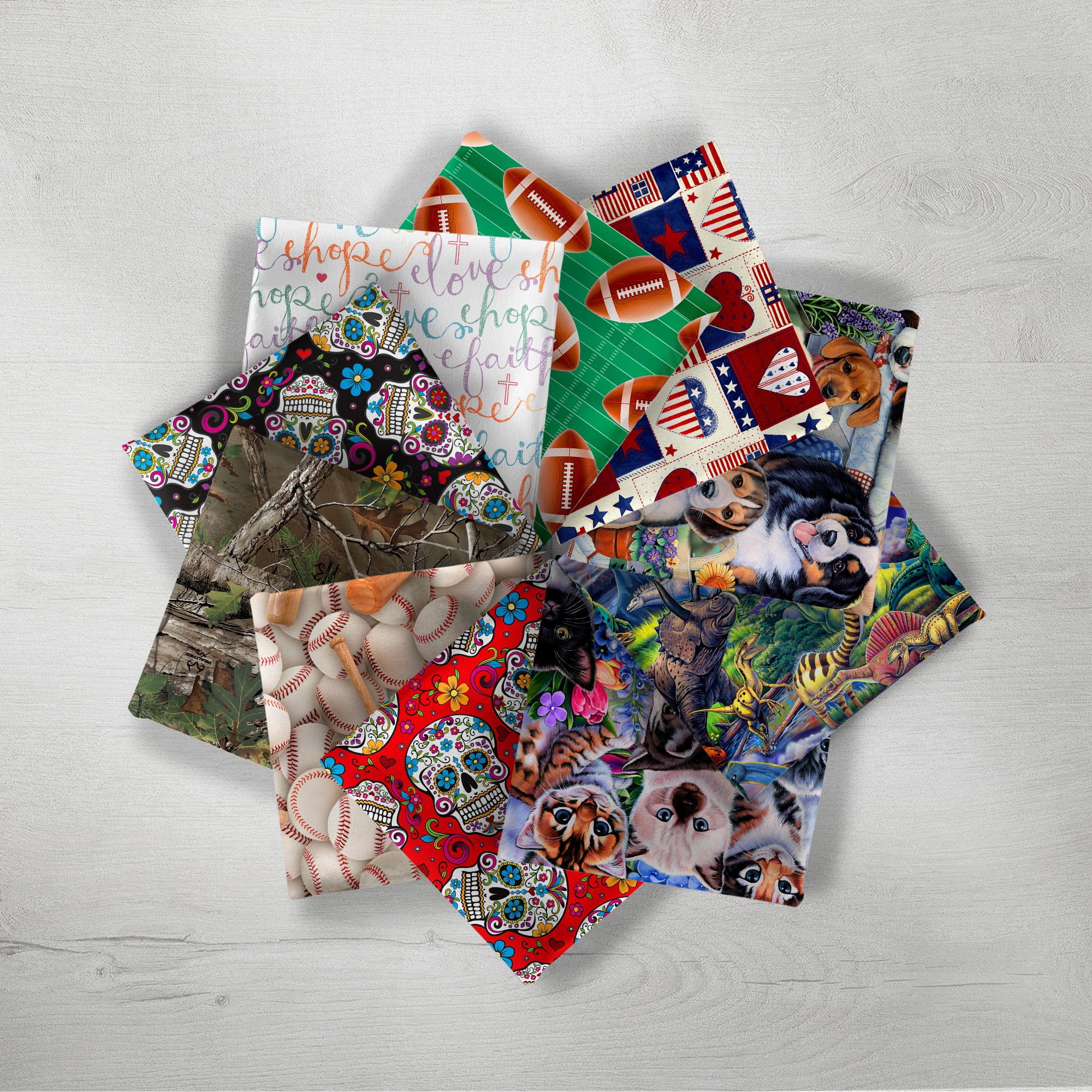 4 'Beautiful Ride' David Textiles Fabrics 100% Cotton Fabric Quilting ...