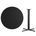 BizChair 42'' Round Black Laminate Table Top with 33'' x 33'' Bar ...