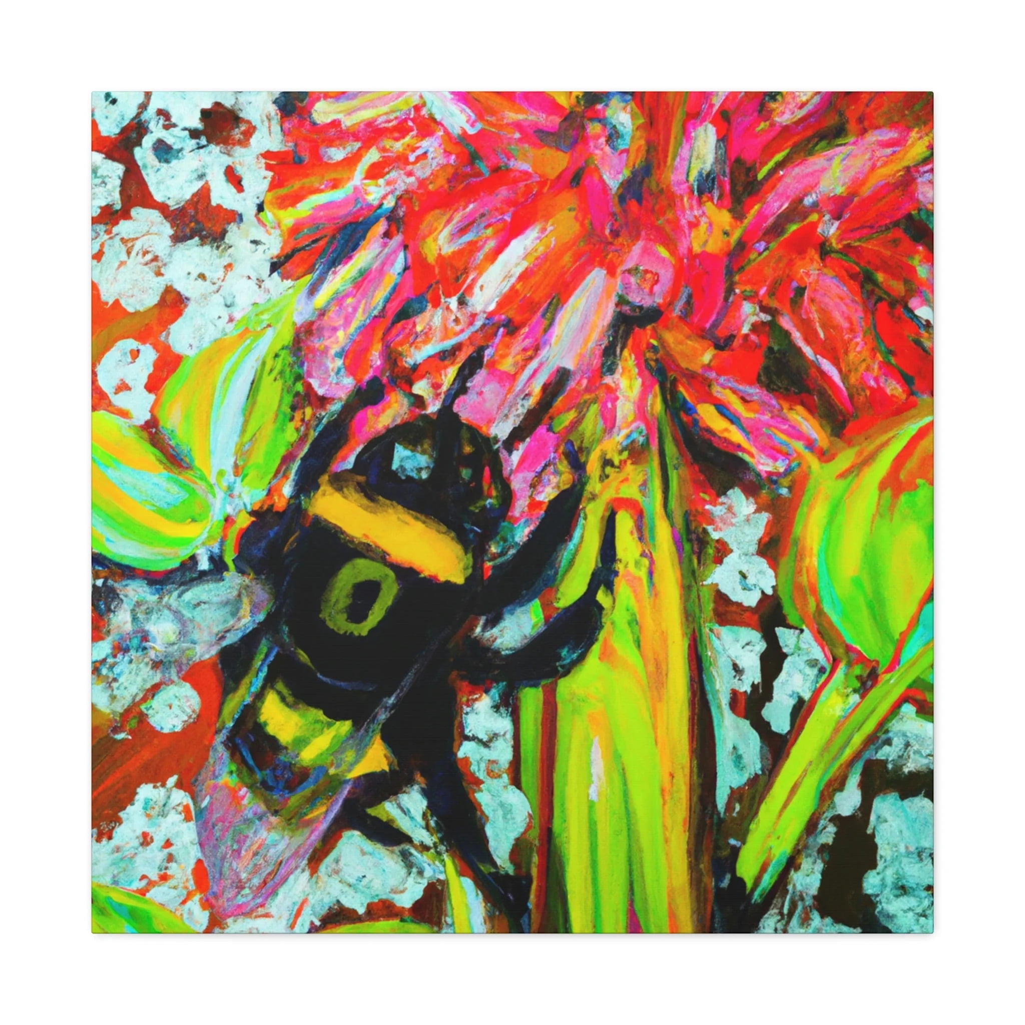 Bumblebee In Fauvism - Canvas - Walmart.com