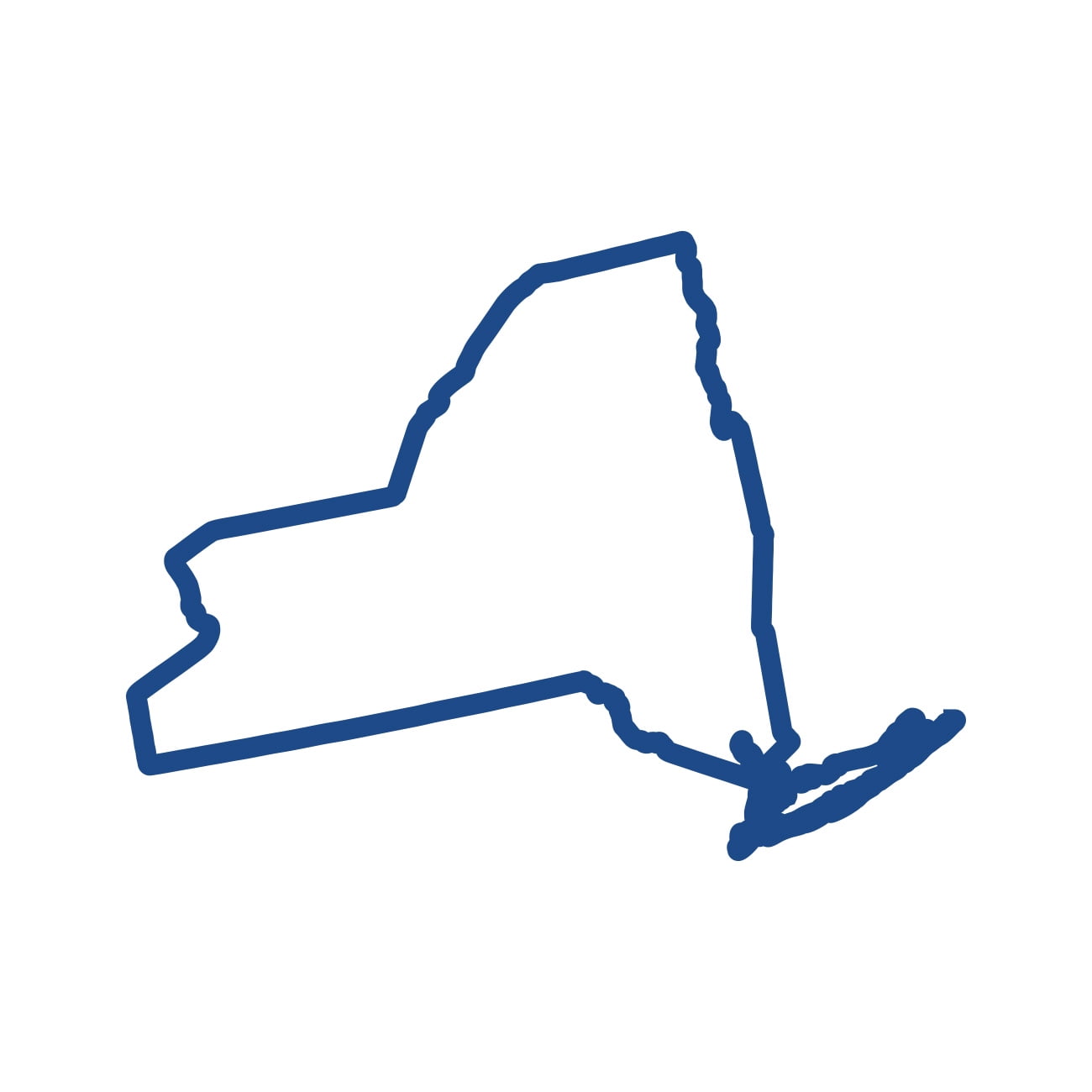 New York Outline Sticker Decal Die Cut - Self Adhesive Vinyl ...